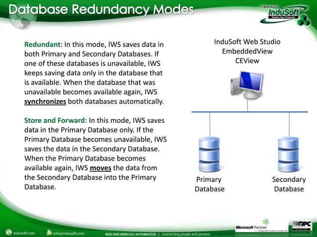 InduSoft Database Redundancy Webinar | PPTX
