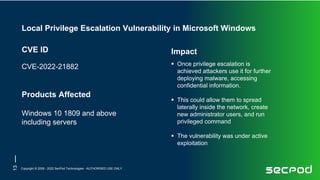 Annual Vulnerability Report Insights - 2022 | PPTX