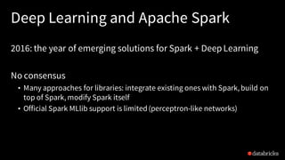 Deep Learning on Apache® Spark™ : Workflows and Best Practices | PPT