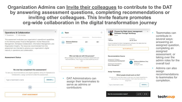 Using the TechSoup Digital Assessment Tool for Your Digital Planning | PPT