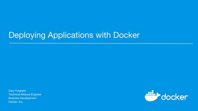 Introduction to Docker and Monitoring with InfluxData | PPT