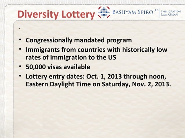The Diversity Visa Lottery Program | PPT
