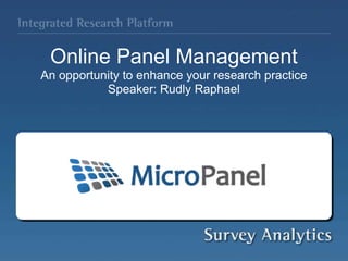Introduction to Panel Management Solutions | PPT