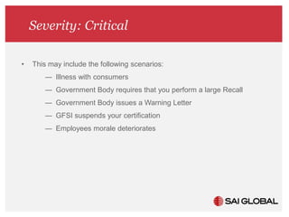 SAI Global Webinar: Tips to conduct an effective food safety risk ...