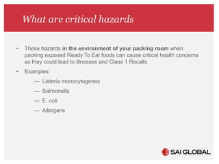 SAI Global Webinar: Tips to conduct an effective food safety risk ...