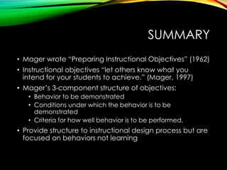 Learning Obejctives | PPTX