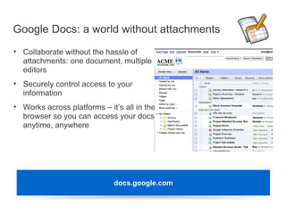 Get More Out Of Google Docs | PPT