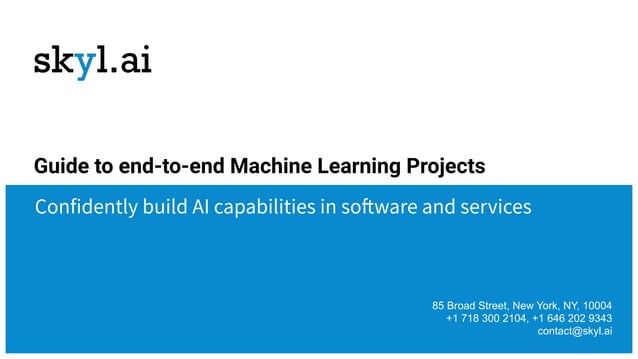 Guide to end end machine learning projects | PDF