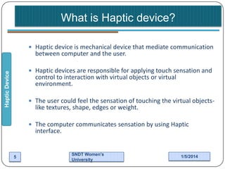 Haptic devices | PPT