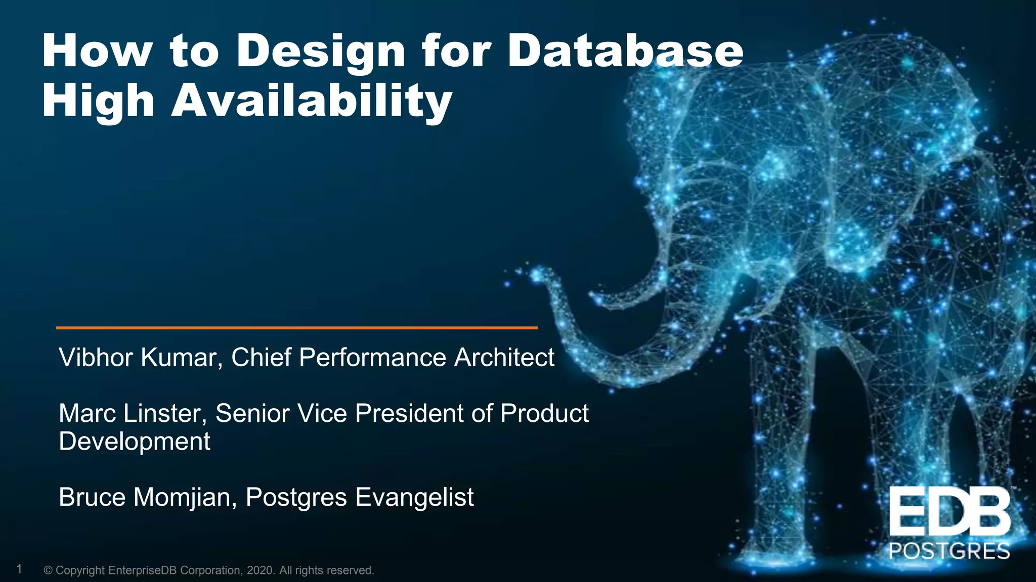 How to Design for Database High Availability | PPTX