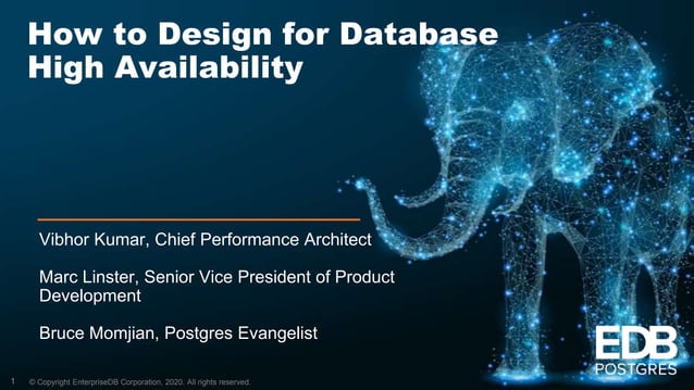 How to Design for Database High Availability | PPT