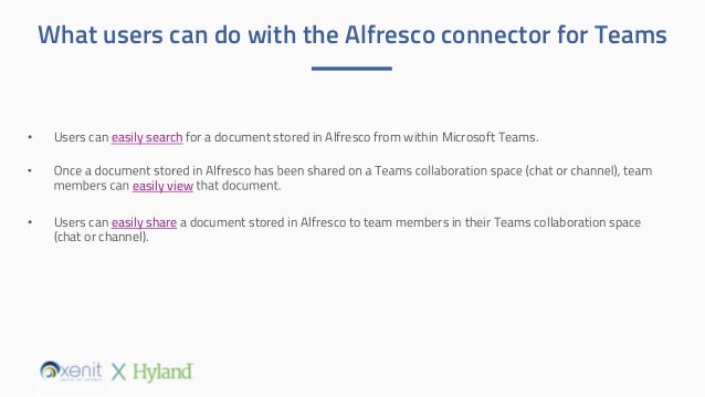 Driving full-scale productivity and collaboration with the Alfresco connector for Microsoft 365 ...