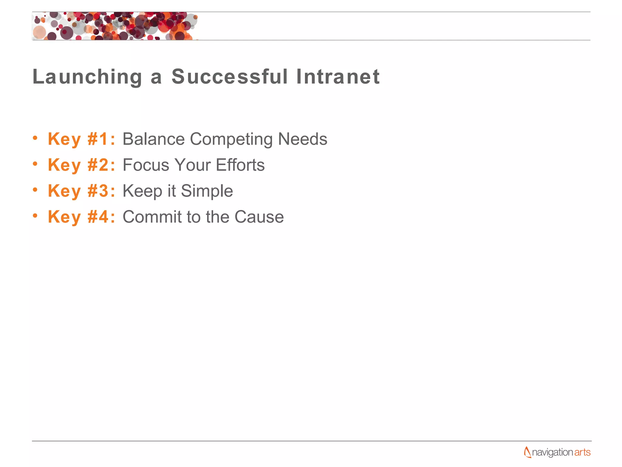 4 Keys to a Successful Intranet | PPT