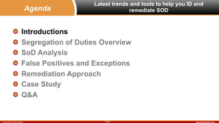 Learn the latest trends and tools to help you id and remediate SOD | PPT