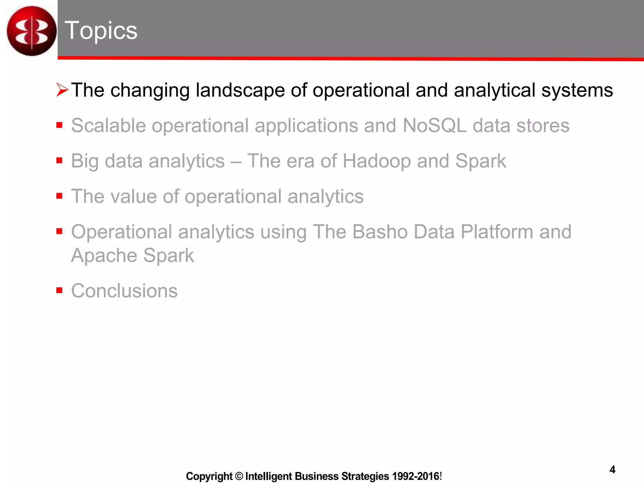 Operational Analytics Using Spark and NoSQL Data Stores | PPTX ...