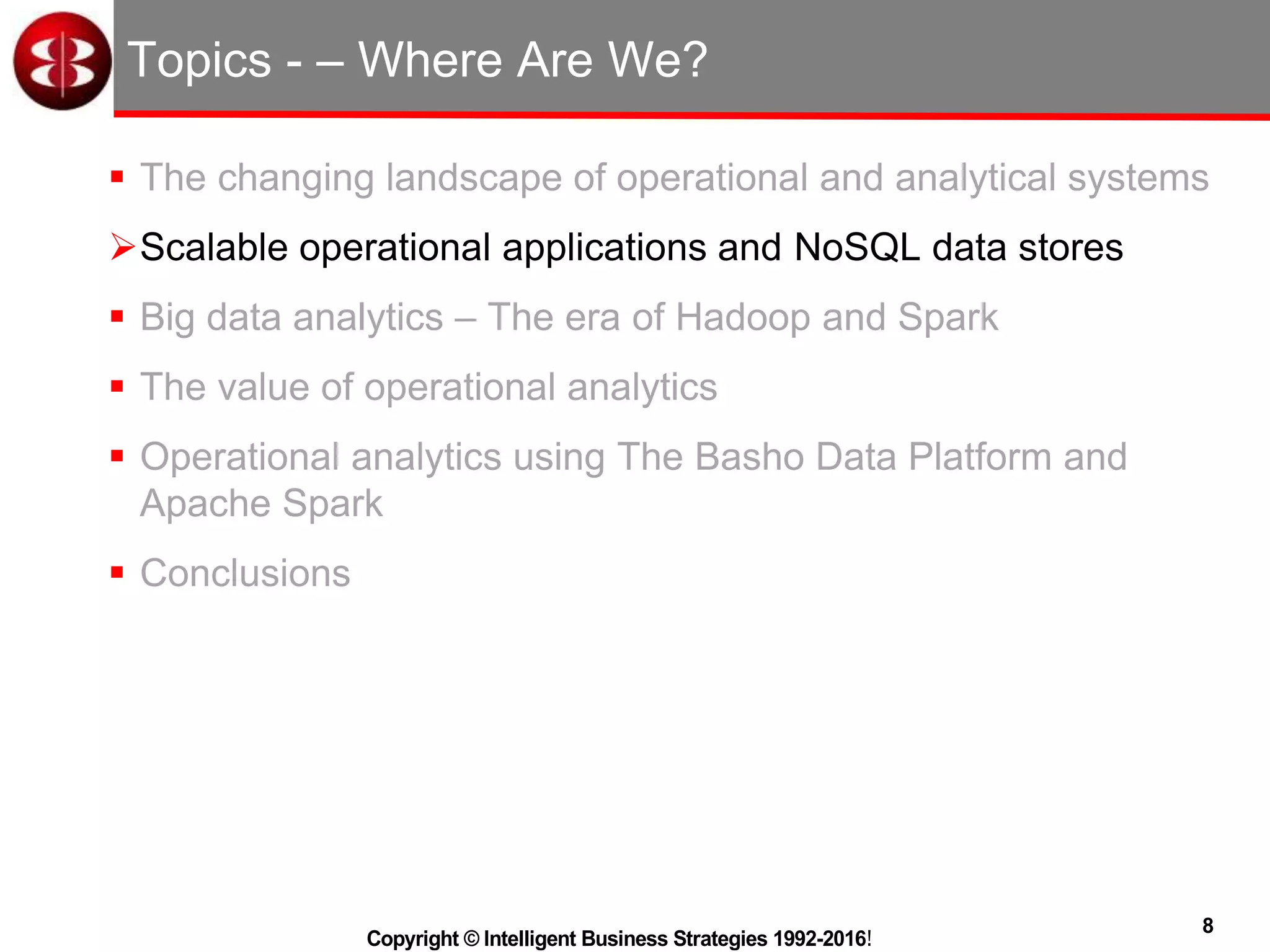 Operational Analytics Using Spark and NoSQL Data Stores | PPTX | Databases | Computer Software ...