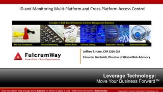 Identify and monitoring multi-platform and cross-platform access ...