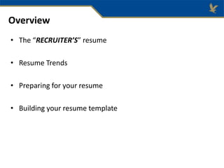 ERAU Webinar june 2019 Resumes that Work! | PDF
