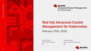 Red Hat multi-cluster management & what's new in OpenShift | PPT