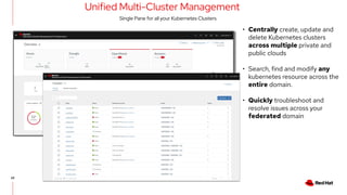 Red Hat multi-cluster management & what's new in OpenShift | PPT