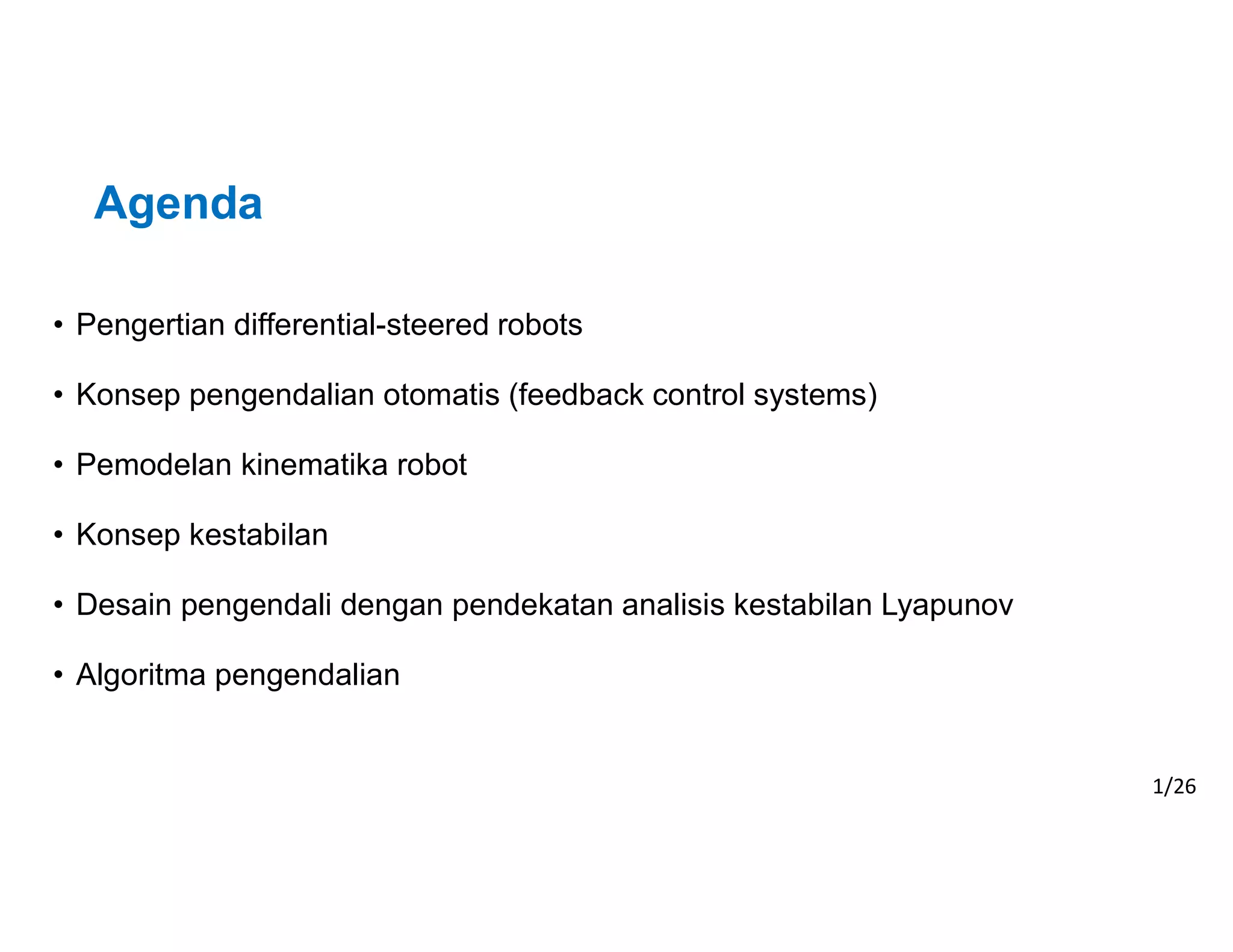 Algoritma Kendali Otomatis untuk Differential-Steered Wheeled Robot | PDF