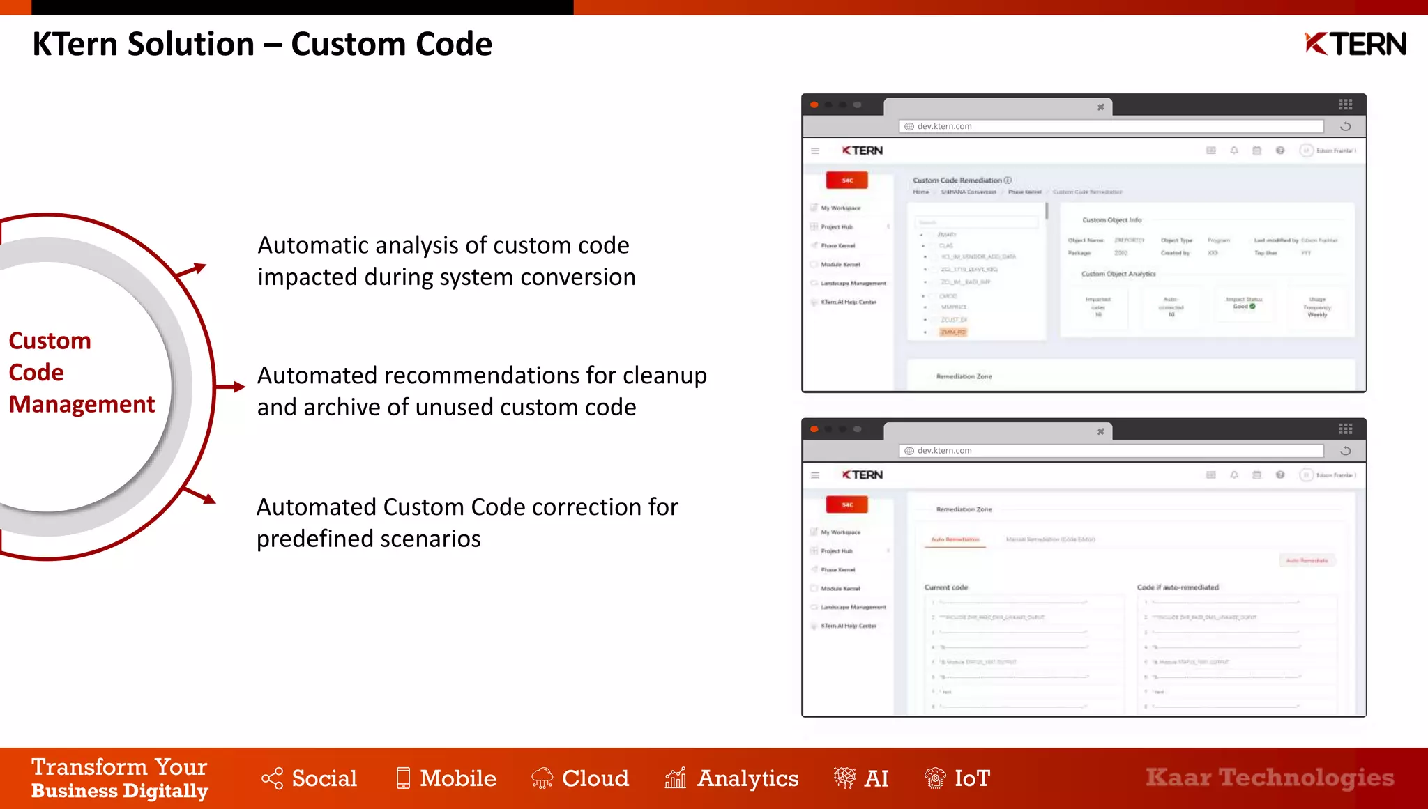 KTern - The Best product for SAP S/4HANA Conversion | PPTX