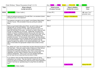 Webinar master presentation script final | PPT