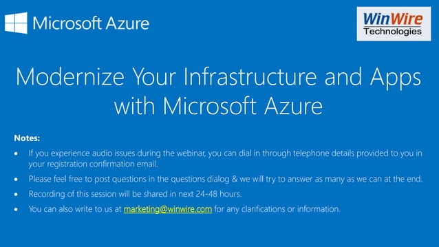 Modernize Your Infrastructure and Apps with Microsoft Azure | PDF | Cloud Computing | Internet