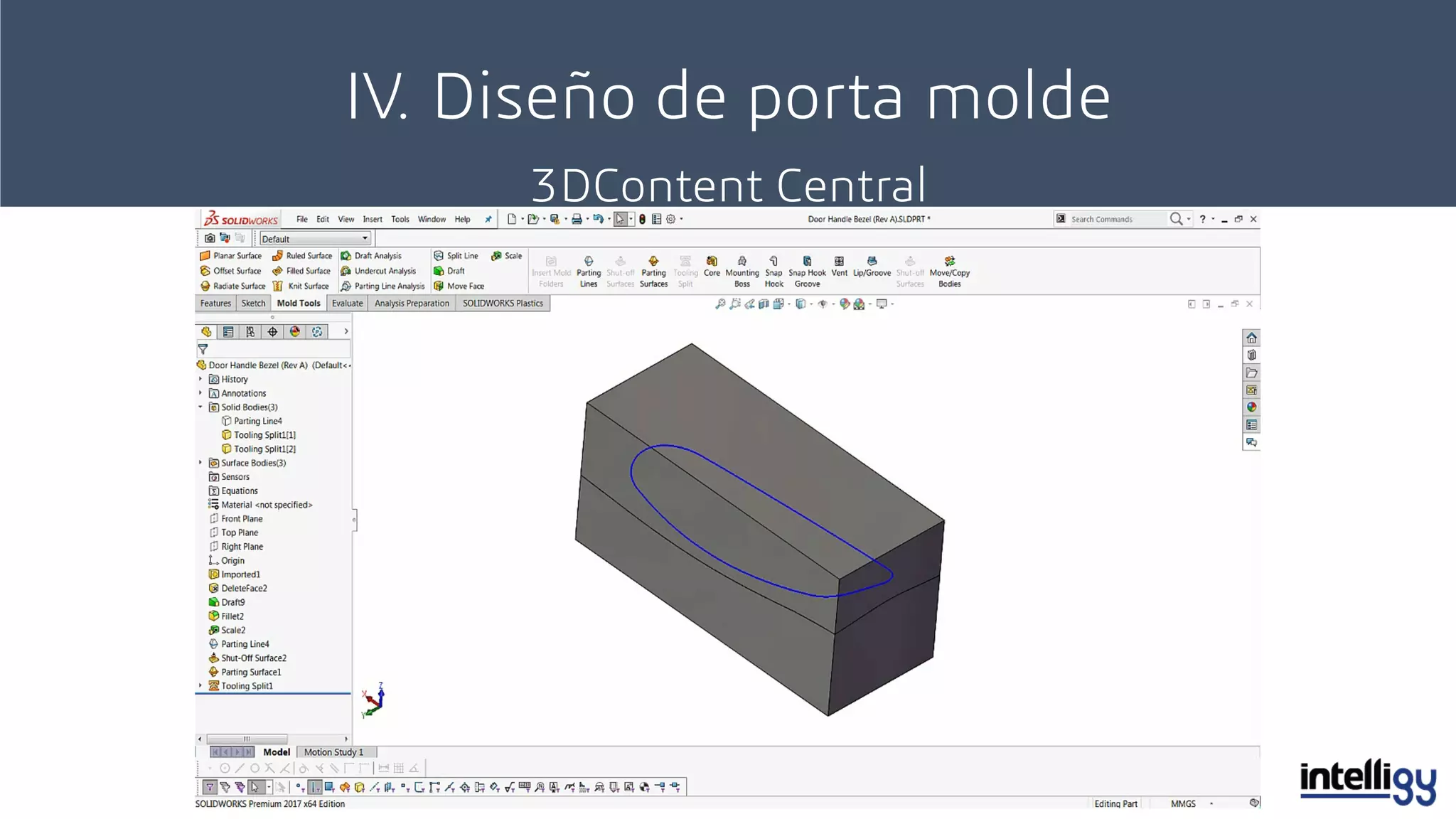 Secuencia correcta para un molde perfecto en SolidWorks | PPT