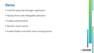 Automate, monitor and manage MongoDB cluster deployment | PPT