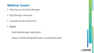 Automate, monitor and manage MongoDB cluster deployment | PPT