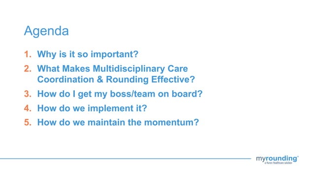 Multidisciplinary Care Coordination & Rounding Webinar | PDF