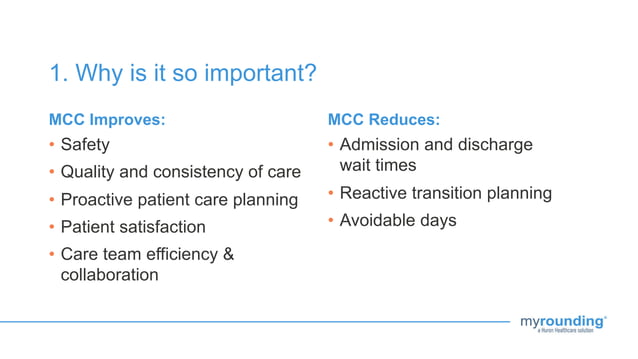Multidisciplinary Care Coordination & Rounding Webinar | PDF
