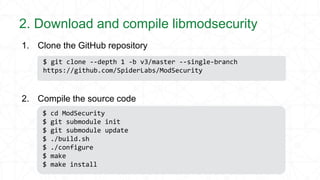 ModSecurity 3.0 and NGINX: Getting Started | PPTX