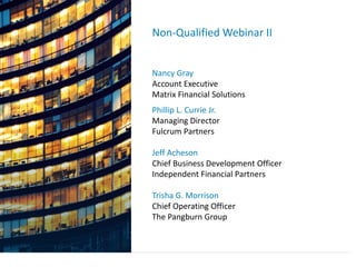 Slides from the NQDC Webinar for Financial Advisors | PPT