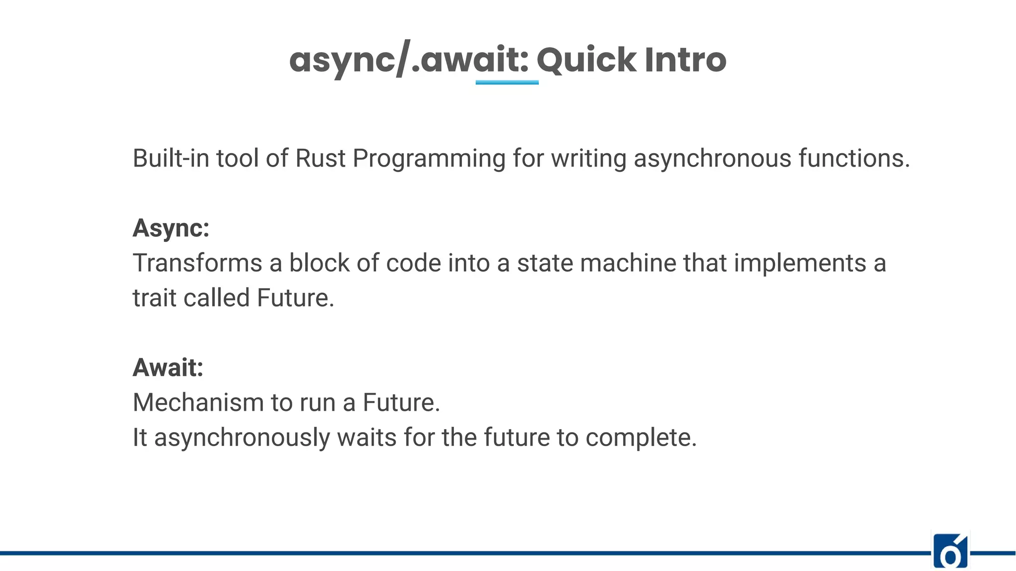 Rundown of Async/Await in Rust | PDF