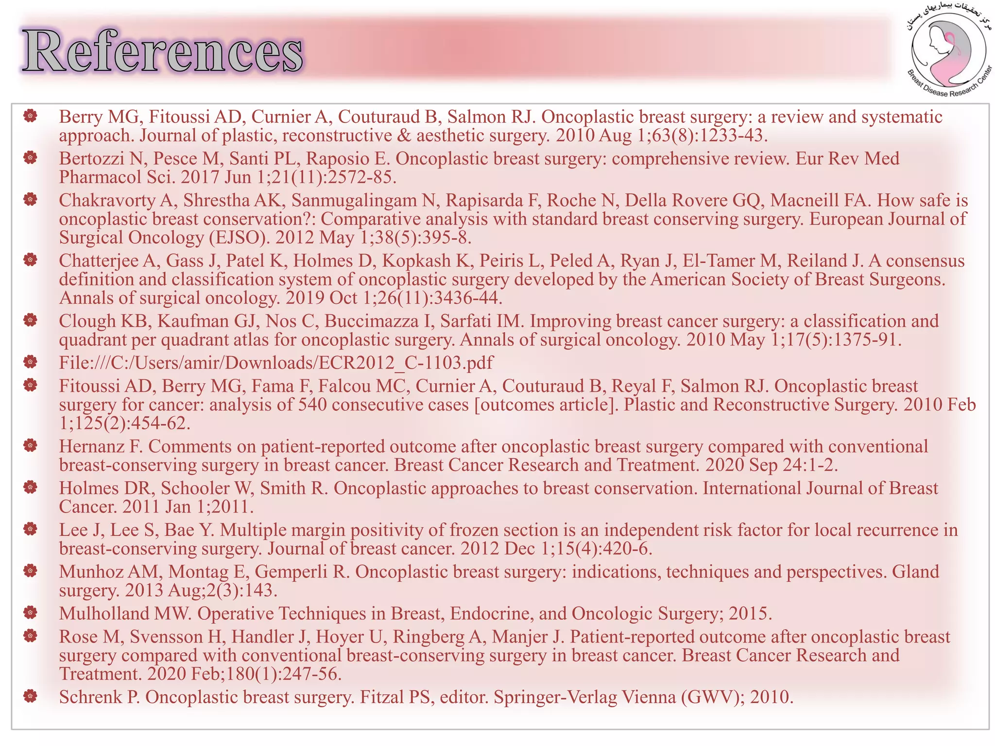 Oncoplastic Breast Surgery; Principles of Techniques and Indications | PDF