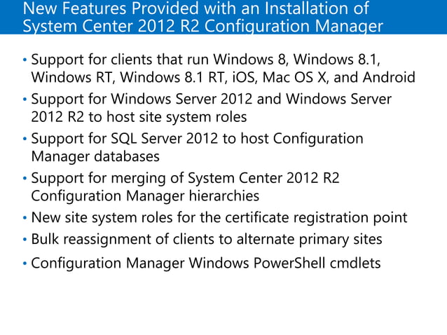 Administering and configuring System Center Configuration Manager 2012 R2 SP1 | PPT