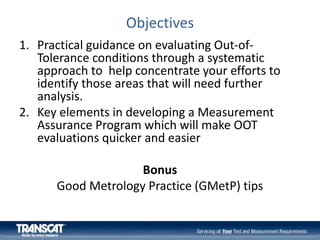 Evaluating Out Of Tolerance Instruments Webinar | PPT