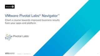 July 29: Achieve Stakeholder Alignment on Governance: Navigator by Pivotal Labs | PPT