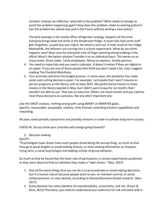 Balancing Library Management with Day-to-Day Responsibilities: Outline ...