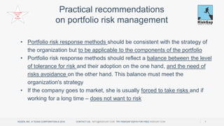 Program and Portfolio Risk Management | PDF