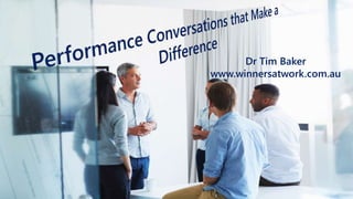 Performance Conversations that Make a Difference | PPTX