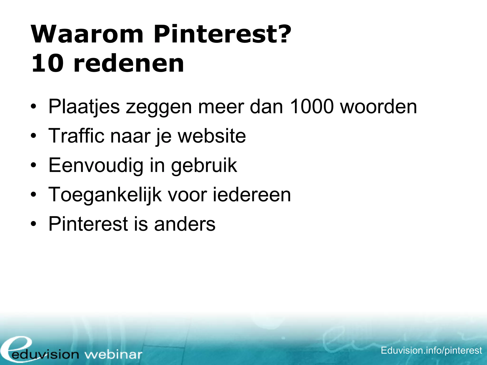 Eduvision - Webinar Pinterest | PPT