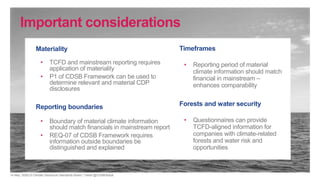 The building blocks for successful TCFD disclosure in conversation with ...
