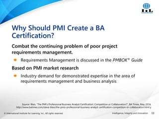 PMI Professional in Business Analyisis (PMI-PBA) Certification | PPTX