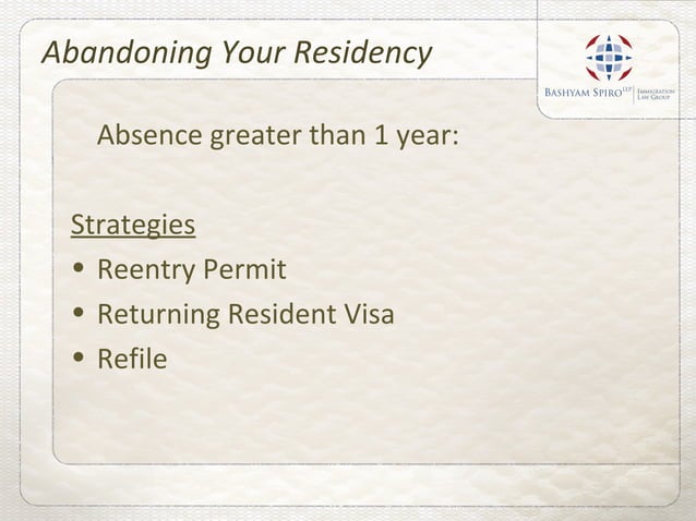 How to Preserve Permanent Resident Status | PPT