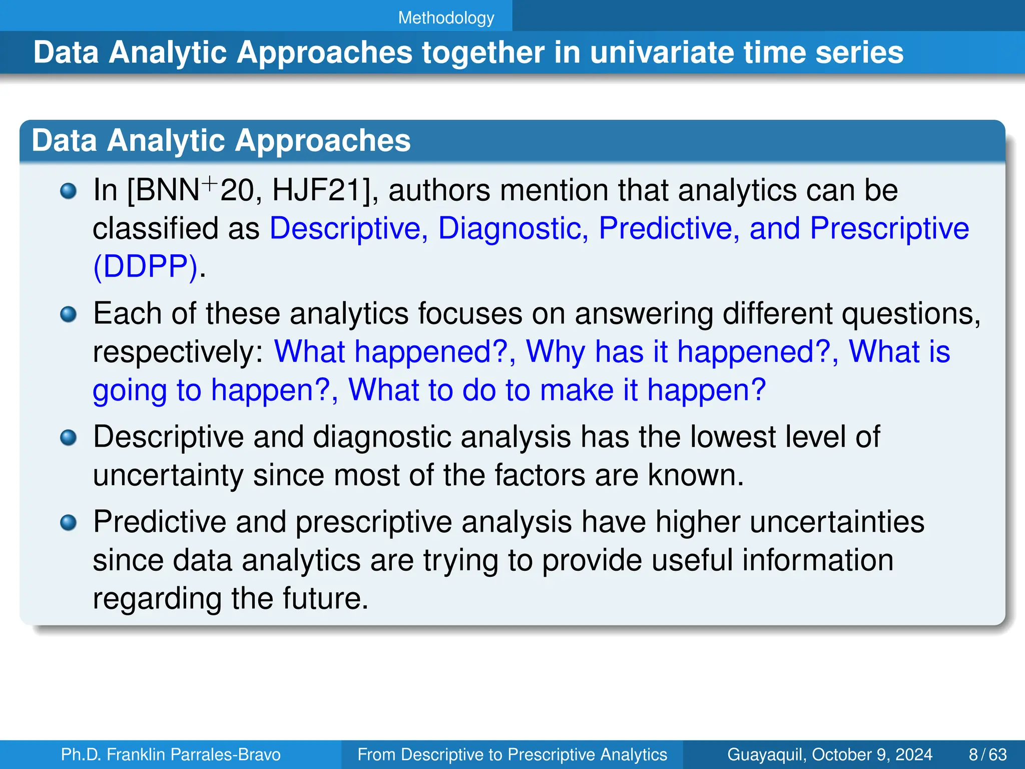 From Descriptive to Prescriptive Analytics on Time Series | PDF