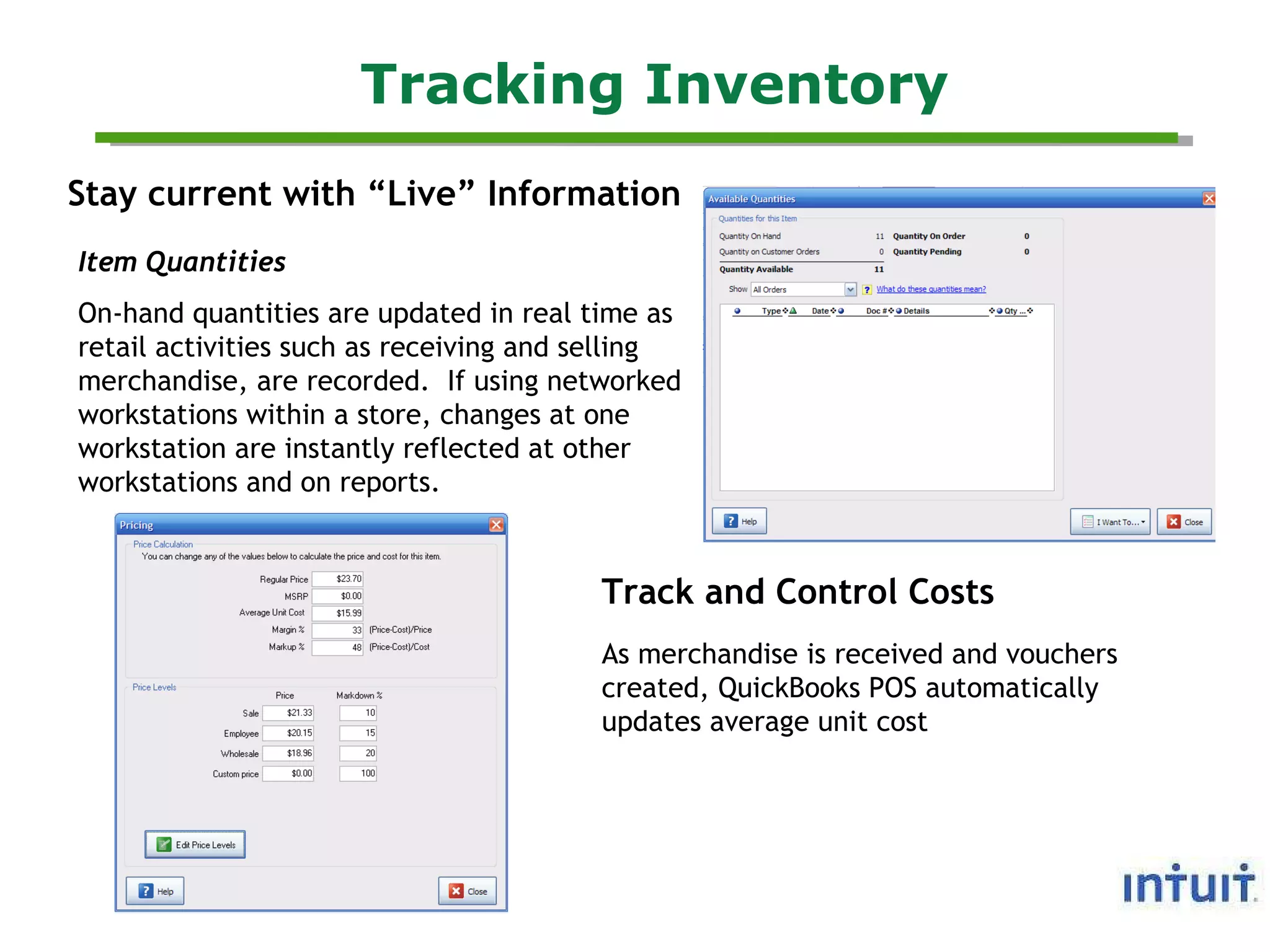 Inventory and Intuit Point of Sale | PPT
