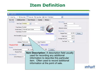 Inventory and Intuit Point of Sale | PPT